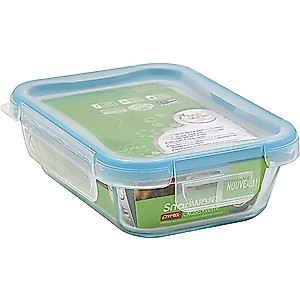 SUPREME BOX Snapware 6-Cup Total Solution Square Food Storage Container, Glass - Pack of 2