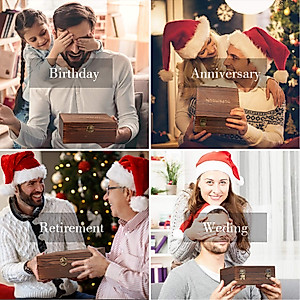 Whiskey Glasses Stones Gifts Set for Men, Pack of 2, 10 oz Scotch Bourbon Glasses, 8 Chilling Rocks and Wooden Box for Him, Boyfriend, Dad, Husband, Father, Groomsmen, Birthday, Anniversary