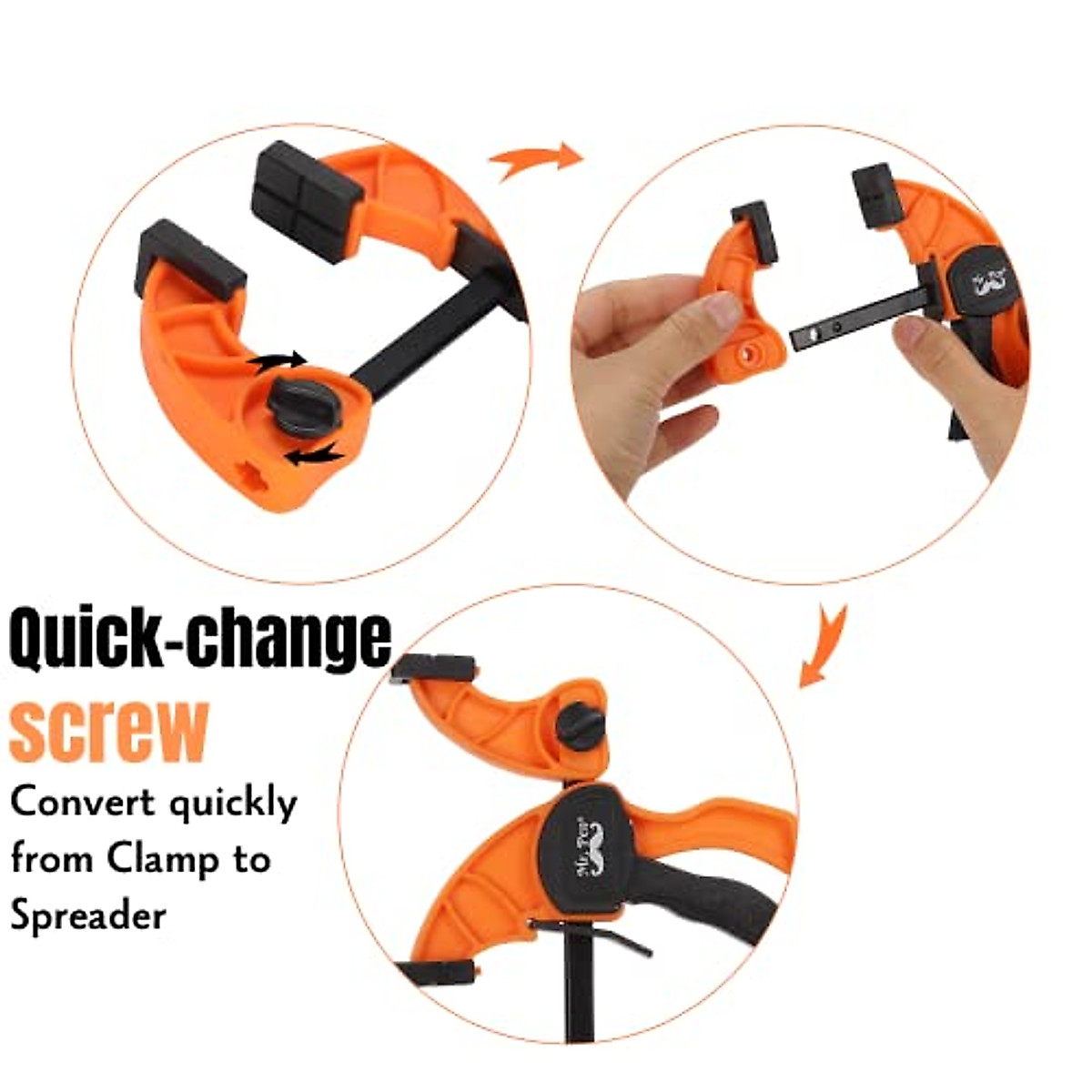 Mr. Pen- Bar Clamps For Woodworking, 6", 2 Pack, Clamp/Spreader, Quick Grip Clamps, Woodworking Clamps, Bar Clamps, Quick Clamps, Trigger Clamp, Quick Clamps for Woodworking.