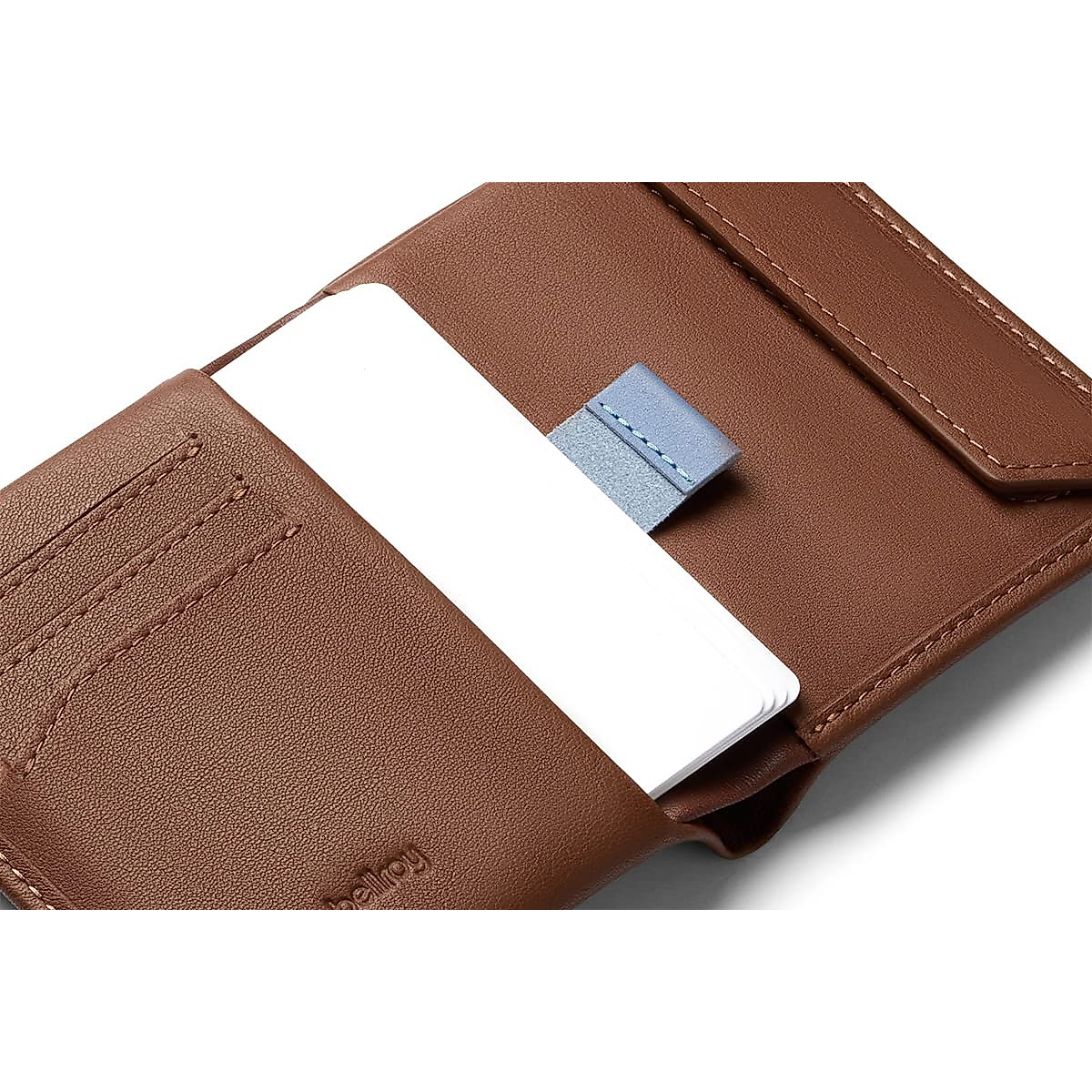 Bellroy Coin Wallet (Slim Coin Wallet, Bifold Leather Design, Holds 4-8 Cards, Magnetic Closure Coin Pouch) - Hazelnut