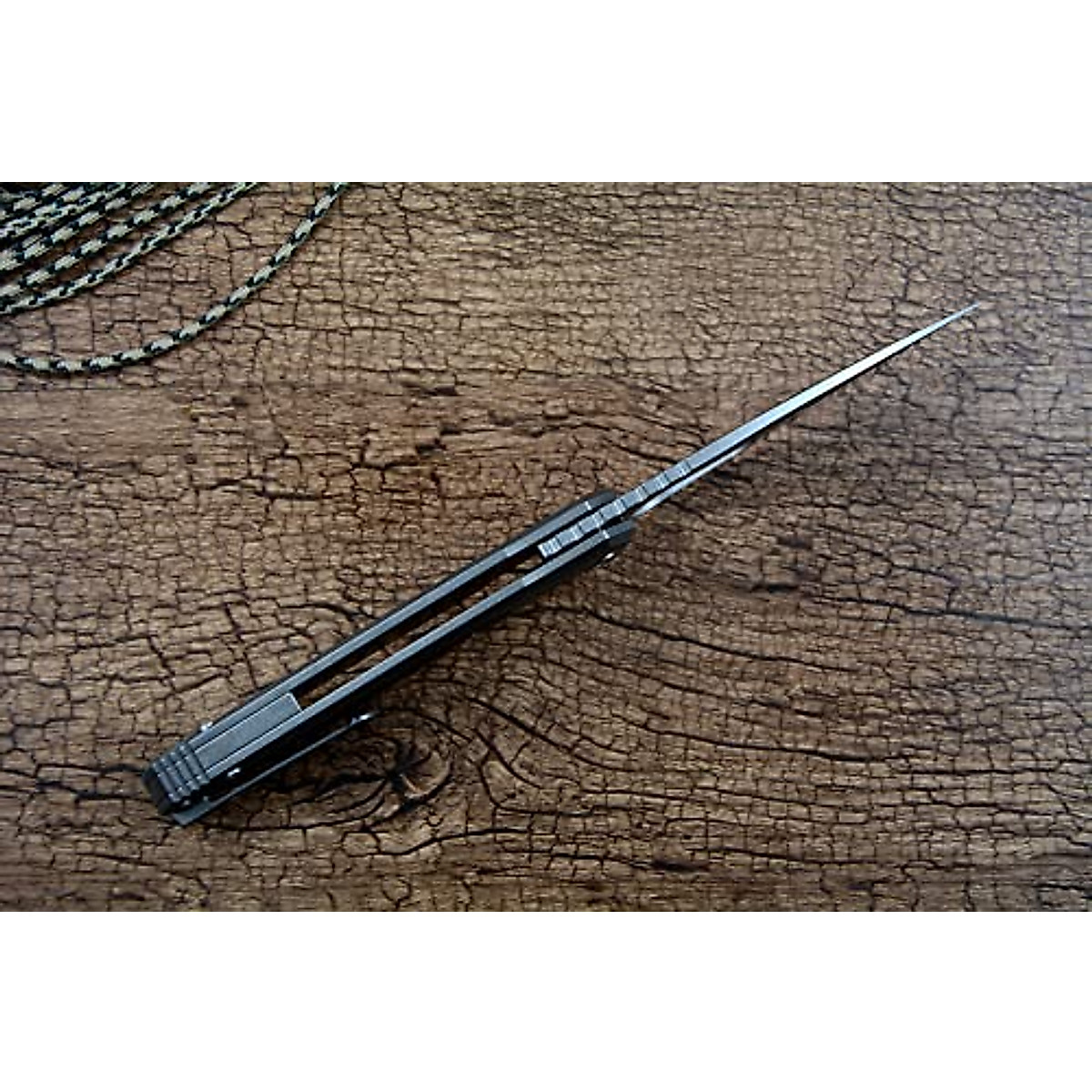 TwoSun TWOSUN TS382 Outdoor Camping Sports Pocket Knife 14C28N Steel Blade Titanium Handle