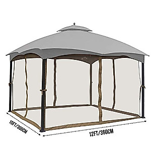 Replacement Netting Walls for 10' x 12' Gazebo by ABCCANOPY Beige