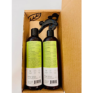 kin+kind Flea and Tick Spray and Shampoo Kit- Shampoo and Spray Set- Shampoo for Dogs, Spray for Dogs- for Tick and Flea Control Shampoo and Repel Spray- Lavender, 12 oz Each