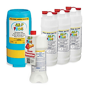 Pool FROG Model 5400 Mineral Reservoir + 3 Chlorine Bac Pacs + FROG BAM 90-Day Algaecide, Mineral and Chlorine Cartridges for Pool FROG Model 5400