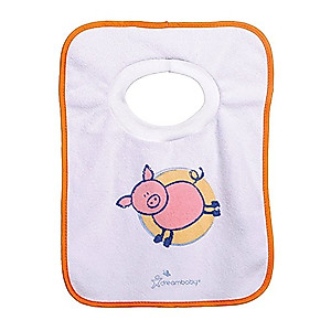 Dreambaby Terry Cloth Pullover Baby Bibs - Super Absorbent for Feeding and Drooling Toddlers - Farm Animals , 4 Count