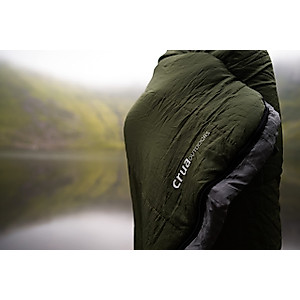 Crua Camping Sleeping Bag - Rating of 23°F (-5°C) for Hiking, Backpacking, Cold & Warm Weather