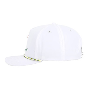 Golf Made Me Do It Ace Rope Hat - Adjustable Snapback Golf Hat, One Size Fits All (White/Green/Red)