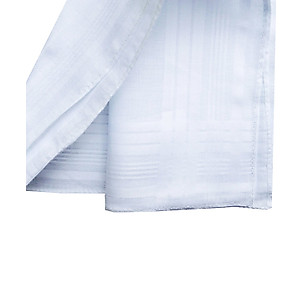 Men's Handkerchiefs 100% Cotton Solid White Hankies Set