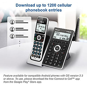 VTech VS306-3 DECT 6.0 3 Handsets Cordless Home Phone with Bluetooth, Answering System, Smart Call Blocker, Caller ID Announce, Backlit Display, Duplex Speakerphone (Silver & Black)