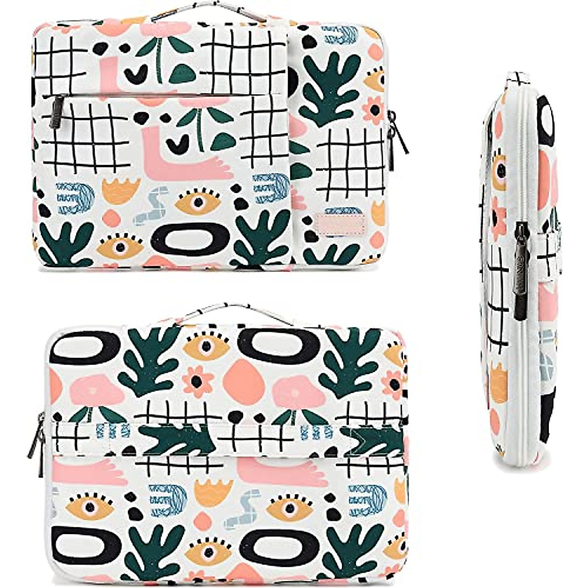 SANFAN 360° Protective Laptop Sleeve Case Bag,Laptop Cover with Handle and Luggage Strap for MacBook Pro 14 inch,Surface Laptop 14.4 inch and 14 inch Laptop