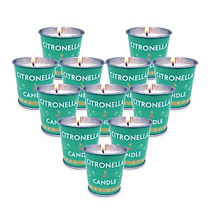 12 Pack Soy Candles Scented, 2 oz Candle Jar Single Wick Citronella Candle, 10 Hour Burn time Aromatherapy Candle