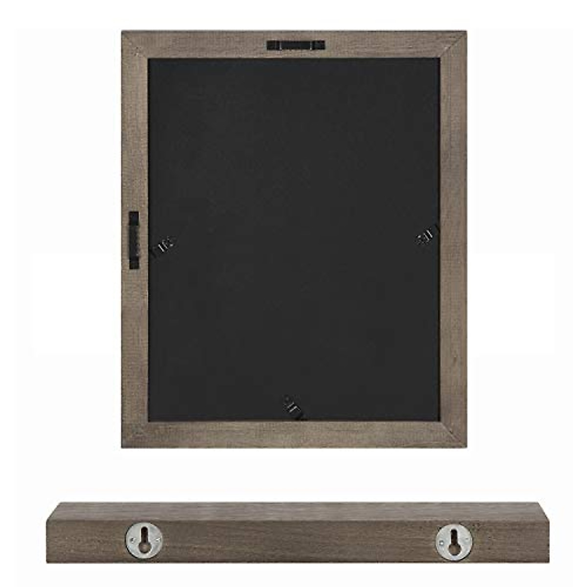 Kate and Laurel Bordeaux Gallery Wall Frame and Shelf Kit, Set of 10, Multiple Coastal Finishes, Assorted Size Frames and Three Display Shelves