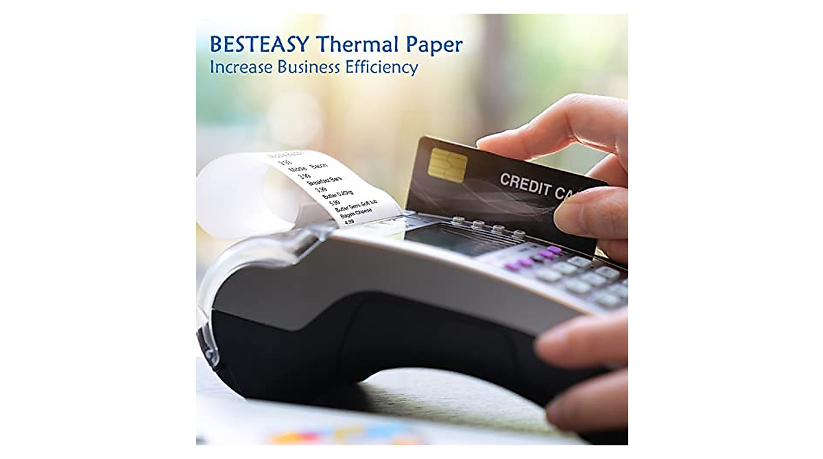 BESTEASY Thermal Receipt Paper - 50 Rolls for POS