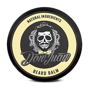 Don Juan Beard Balm Coconut Blood Orange Scent 2 Ounce - All Natural Ingredients with Shea Butter and Jojoba Oil