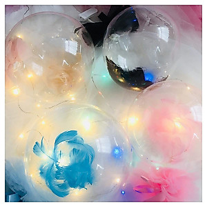 Small Clear Balloons 5 Inch Round Mini Bobo Balloons Latex-Free Clear Bubble Balloons for Outdoor Party Birthday Decorations (50pcs)