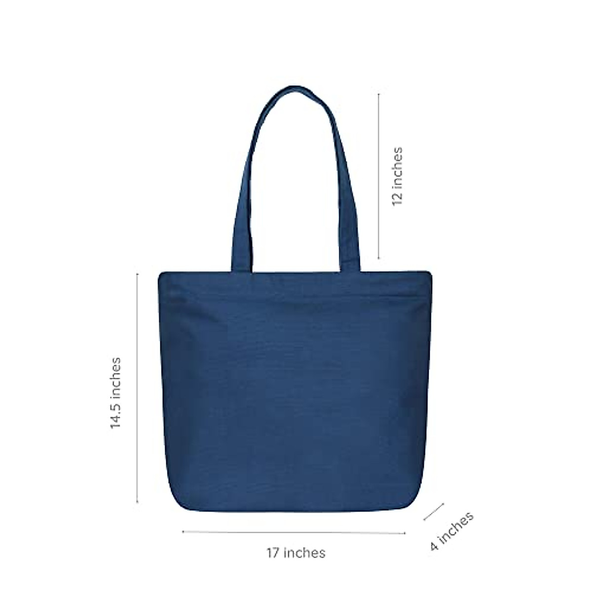 Ecoright Aesthetic Canvas Tote Bag for Women, Large Tote Bag with Zipper & Pocket, Womens Tote Bag for Shopping, Work, Beach