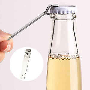 Bottle Opener ZYAMY 3pcs Multifunctional Stainless Steel Bottle Opener Portable Mini Bottle Opener Kitchen Tool Oral Liquid Vial Ampule Opener Tool