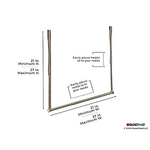 ClosetMaid 31220 Double Hang Closet Rod, Nickel