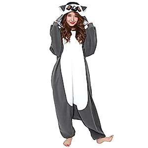SAZAC Lemur Kigurumi - Onesie Jumpsuit Halloween Costume (Adults)
