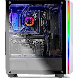 Skytech Gaming Chronos Gaming PC Desktop – AMD Ryzen 7 5800X 3.8 GHz, NVIDIA RTX 4070 Ti, 1TB NVME SSD, 16GB DDR4 RAM 3200, 750W Gold PSU, 360mm AIO, 11AC Wi-Fi, Windows 11 Home 64-bit,White