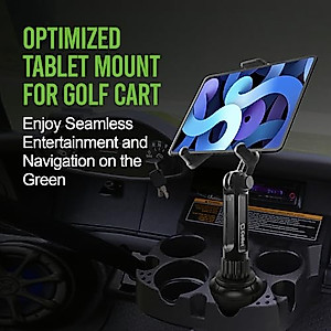 Cellet Universal 360 Adjustable Cup Holder Tablet Automobile Mount Cradle Compatible to Apple IPad Pro 12.9 IPad 9.7-inch Air 2019 IPad Mini 4 Samsung Galaxy Tab S4 S5e Surface Go Pro 6(PHC670M) 13in
