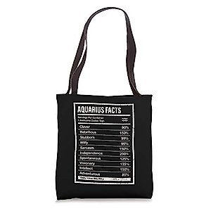Aquarius Facts Apparel For Men And Women Funny Zodiac Gift Tote Bag