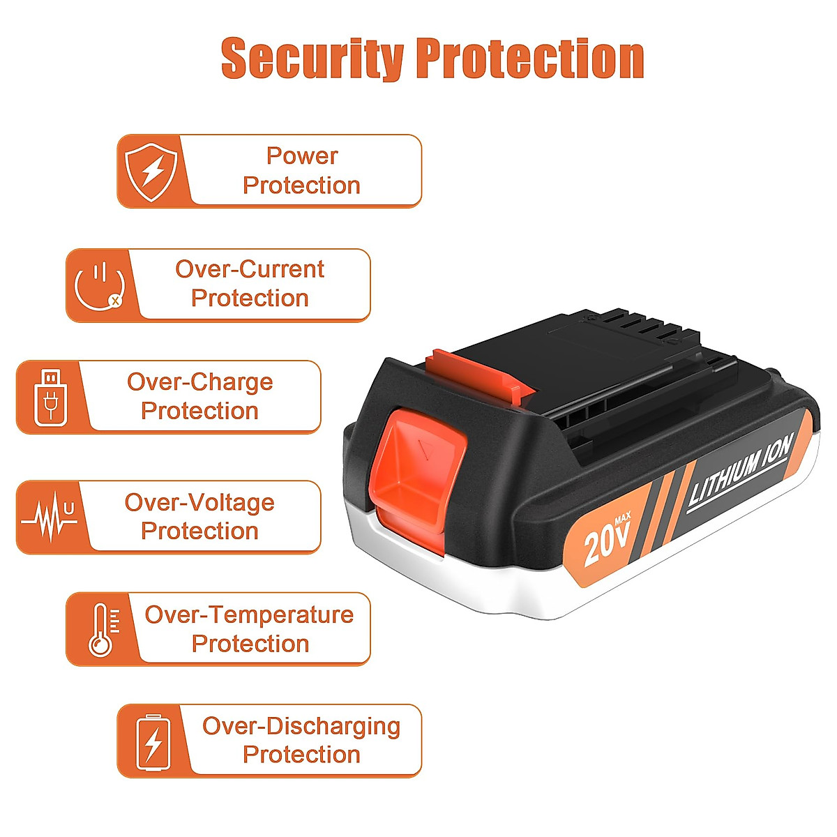 Leisuda 2 Pack 20V 3.0Ah Battery LBXR20 Compatible for Black and Decker 20V Lithium Battery LBXR20 LB20 LBX20 LB2X4020 LBXR20B-2 LBXR2020-OPE Compatible for Black Decker 20V Power Tools