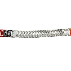 Everbilt 3/4 in. FIP x 7/8 in. Compression x 1.5 ft. Stainless Steel Water Heater Supply Line