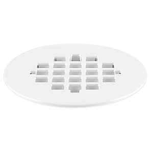 Oatey 4-1/4 in. Carded White Plastic Snap-Tite Strainer