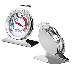 3PCS Refrigerator Freezer Thermometer - Refrigerator/Freezer/Fridge Temperature Cooler - Classic Series Large Dial Thermometer (3)