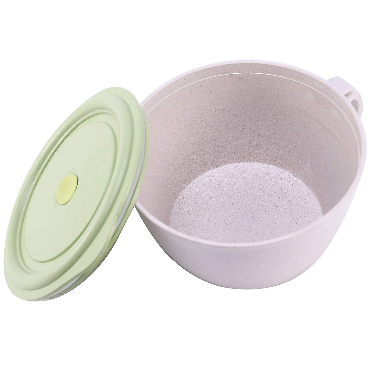 KVSERT Noodle Bowls with Lid-40 Wheat Straw Soup Mug with Phone Holder-&Dishwasher Safe,Leak Proof,for Soup,Noodle,Ramen