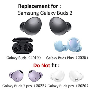 6 Pairs Replacement Earbuds Tips Silicone Eartips Set for Samsung Galaxy Buds 2 Headphones Wireless Fit in Case Ear Tips (Lavender)