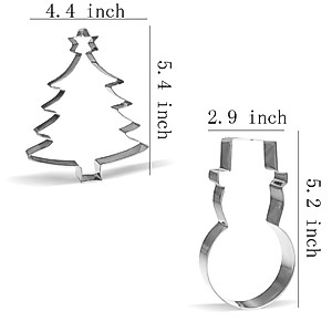 Giant Christmas Cookie Cutter Set - 5 Piece - Stainless Steel