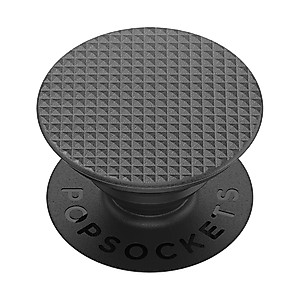 PopSockets Phone Grip with Expanding Kickstand, Simple PopGrip - Knurled Black