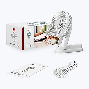 COMFIER Portable Fan,Small Personal Fan, Mini Handheld Fan,3 Speeds Rechargeable Hand held Fan with Power Bank, Foldable hand Fan for Outdoor,Sports,Travel,Women,Men,Kids