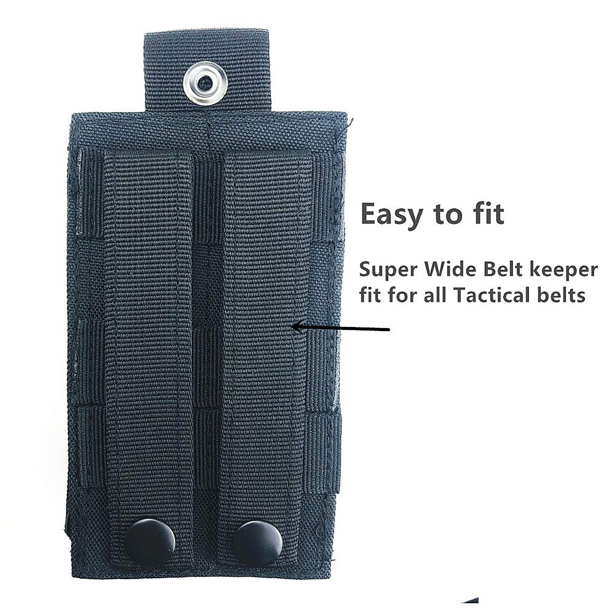 Molle Tactical Universal Radio Nylon Holster Pouch Holder, Military Molle Radio Case Bag Compatible with Baofeng Midland Motorola Walkie talkies (2 Pack)