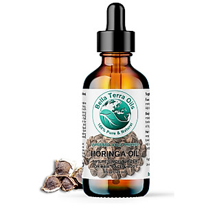 Bella Terra Oils - Organic Moringa Oil 4 oz - Celebrating Pure Premium Organic Moringa, Enriched with Antioxidants, Best for Nourishing Skin’s Natural Glow