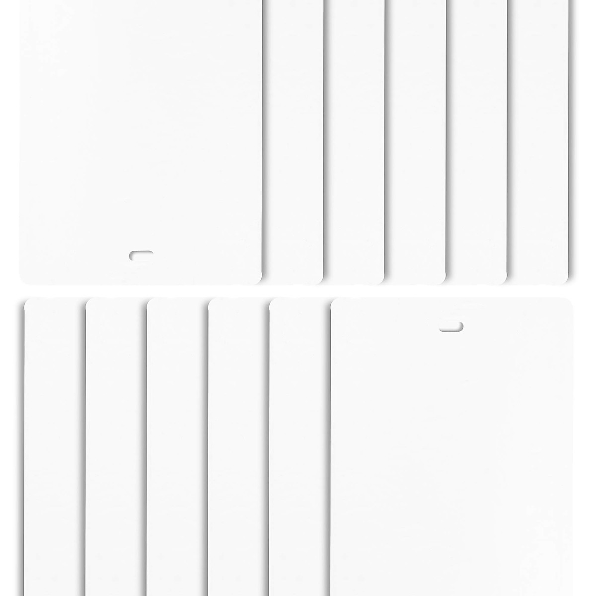 DALIX PVC Vertical Blind Replacement Slats Curved Smooth White 42.5 x 3.5 (20-Pack)