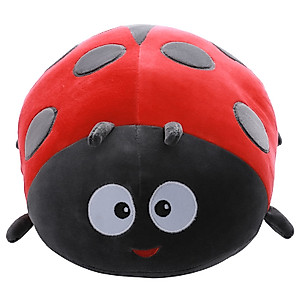 Cute 15.7 Inch Ladybug Stuffed Animals,Ladybird Plush Toys Pillow Anime Lady Beetle Plushie Hugging Pillow Ladybug Doll Gift for Kids and Lovers in Birthday, Christmas, Valentine's Day...