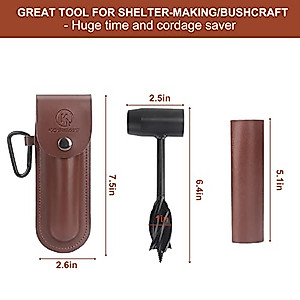 Kosibate Bushcraft Tools,Camping and Outdoor Backpacking Gear,Survival Tools for Bushcraft Settlers Wrench (Black)