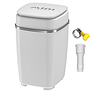 VCJ Portable Washing Machine, Compact Mini Washer 8lbs Washing Capacity, Semi-Automatic Single-tub Laundry Machines Washer with Gravity Drain for Apartments RVs and Dorms(Without spin basket)