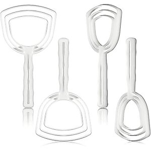 4 Pieces Meat Scraper Bone Dust Scraper Bone Scraper White Poly Scraper Bone Dust Remover Square Bone Dust Scraper Fish Scales Scraper for Kitchen Catering Kitchenware
