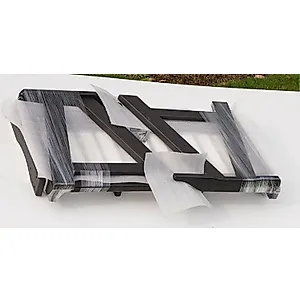 ECOMMERSIFY INC 5FT-Weathered Wood-Poly Lumber Mission Porch Swing Heavy Duty Everlasting PolyTuf HDPE - Made in USA - Amish Crafted