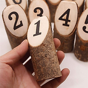 EXCEART 10pcs Wood Photo Clip Wood Wedding Table Numbers Wedding Table Decorations Table Number Stub Wedding Decor Table Name Cards Rustic Place Holders Home Decor Rural Table Card Bamboo