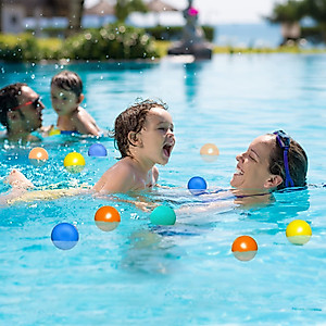 Reusable Water Balloons for Kids Adults 16 PSC, Self-Sealing Silicone Water Balloons Quick Fill Water Splash Balls, Summer Fun Outdoor Toys, Pool Toys, Water Park, Summer Party(16 balls)