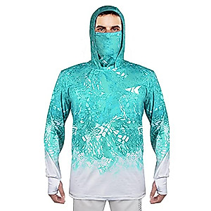 KastKing UPF 50 Fishing Hoodie Shirt For Men And Women, Long Sleeve Fishing Hiking Shirt, Breathable Moisture Wicking, TP,XL
