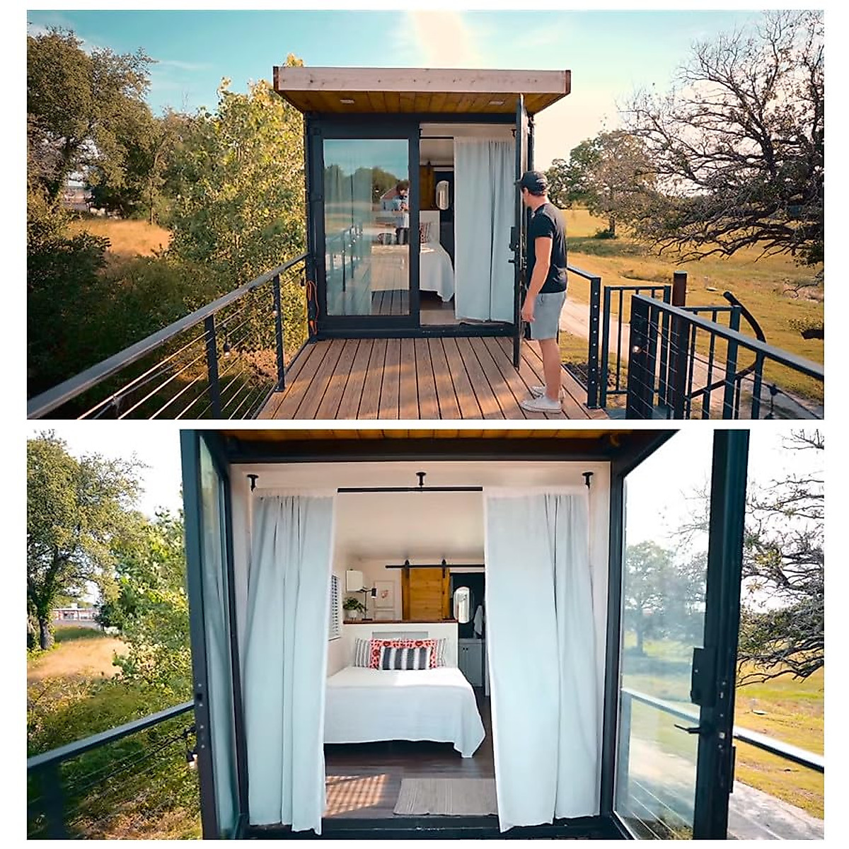 EMONIA 20ft x 10ft 3 Room Prefab Container House Luxury Tiny Homes to Live in for Adults Mini Mobile Modular Guest Homes kit