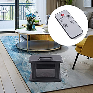 Futchoy Electric Fireplace Stove, Mini Personal Portable Freestanding Fireplace Heater, Realistic Flame Effects, Air Heating Space Warmer Fan Radiator, Overheating Safe Design, 1000W