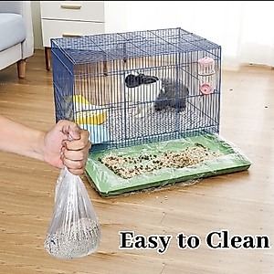 BNOSDM 50 PCS Disposable Rabbit Cage Liner Plastic Guinea Pig Cage Bedding Hamster Litter Pan Bags Universal Toilet Film for Bunny Ferret Chinchilla Hedgehog Small Animal