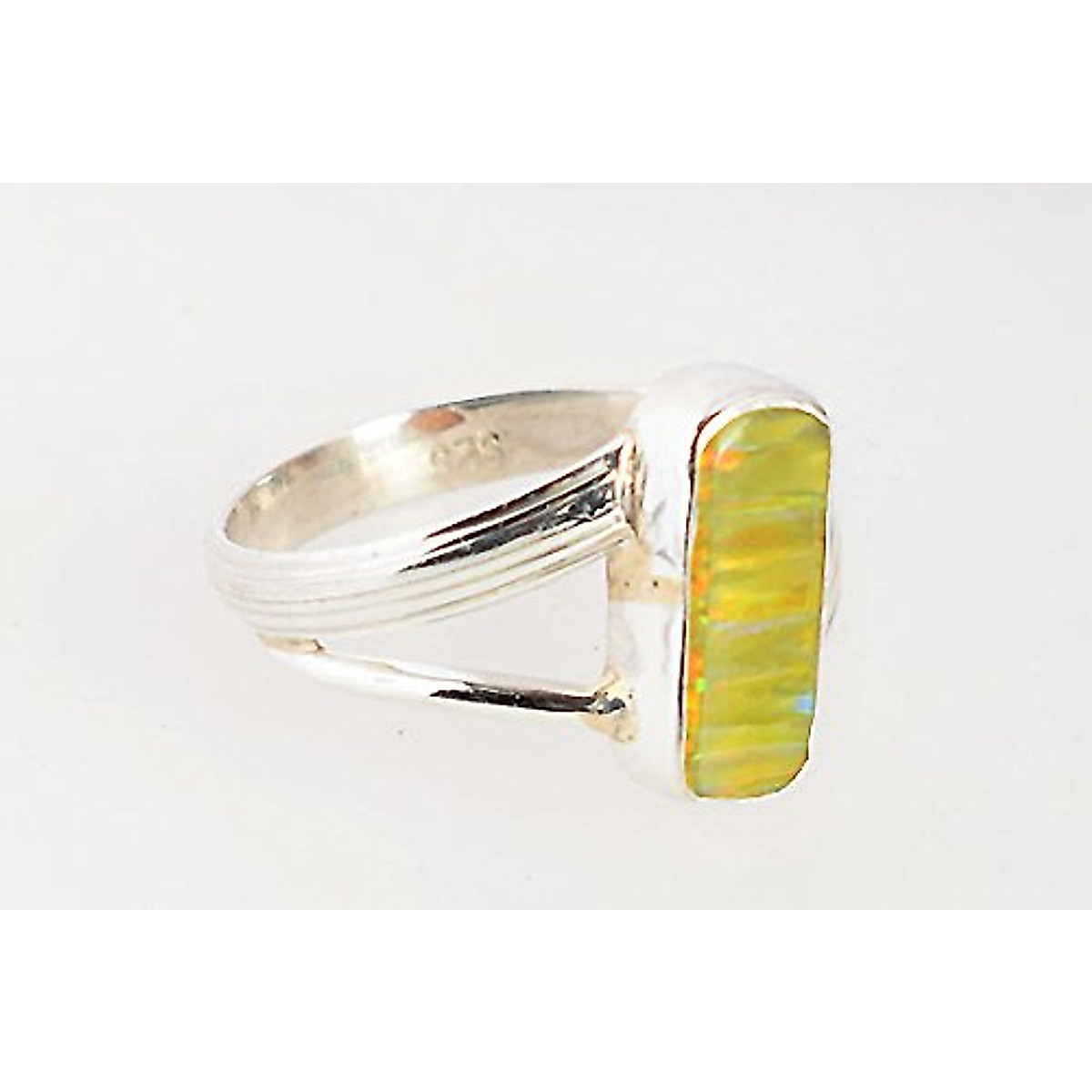 Ravishing Impressions Sparking Fire Opal Gemstone 925 Sterling Silver Ring Beautiful Handmade Jewellery Birthday Gift